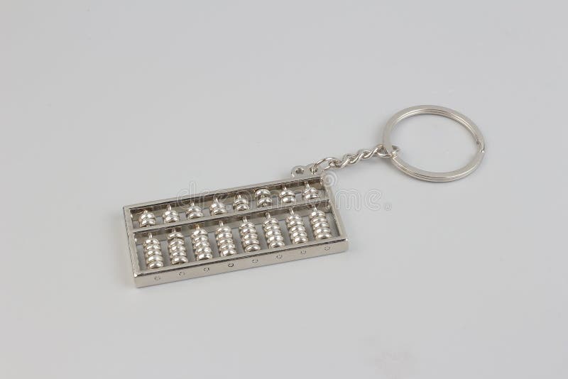 Key Chain with Key Ring Isolated on Back Ground Stock Image - Image of ...
