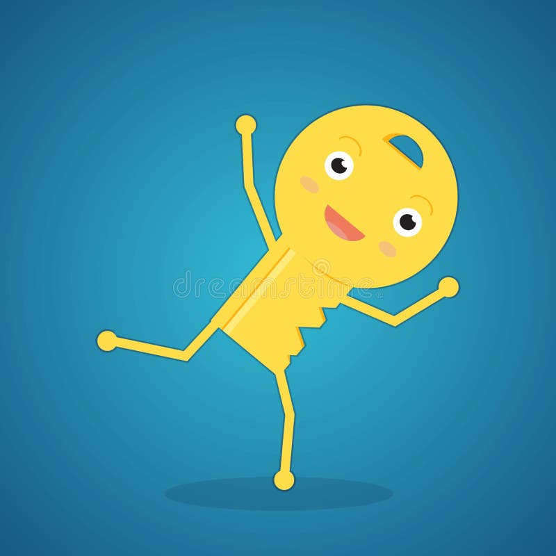 Key Character with Hai Smile Stock Vector - Illustration of emoticon ...