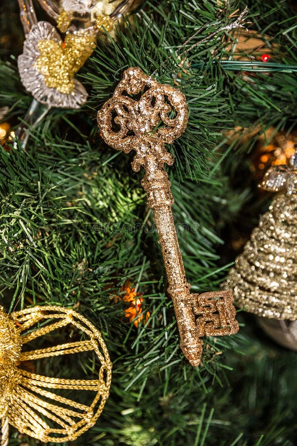 Key - Christmas Tree Details, Ney Year Decorative Elements Stock Photo ...