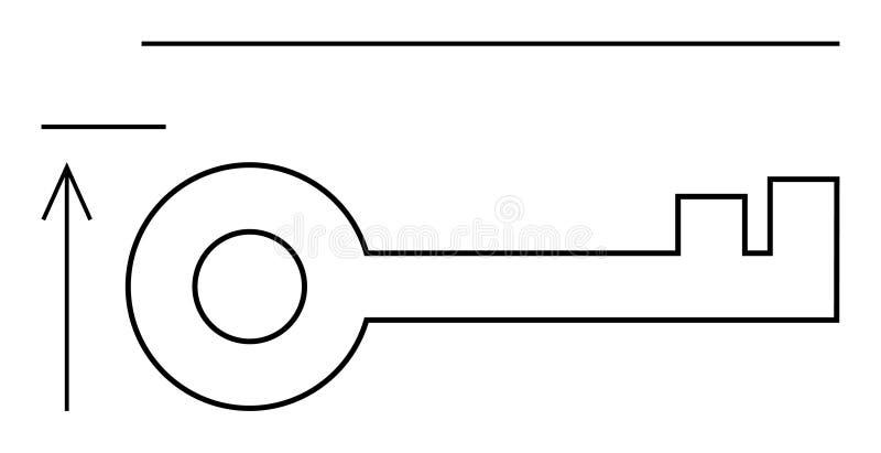 Minimalist Key Design with Arrow and Horizontal Lines Conveying ...