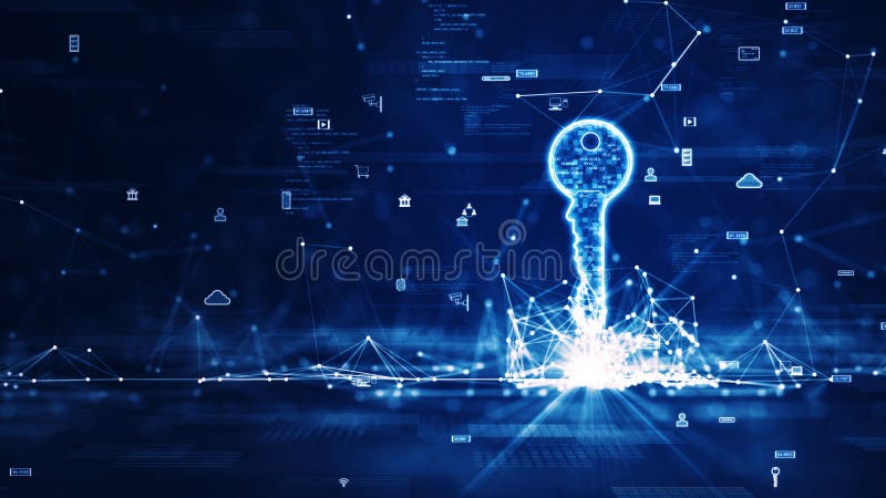 Key Code Connection Concept To Protect Data in Cybersecurity Technology ...