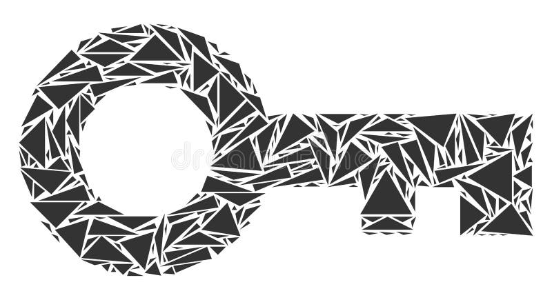 Key Mosaic of Triangles stock vector. Illustration of access - 119924563