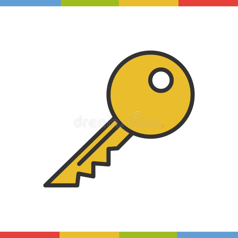 Key Color Icon. Isolated Vector Illustration Stock Vector ...