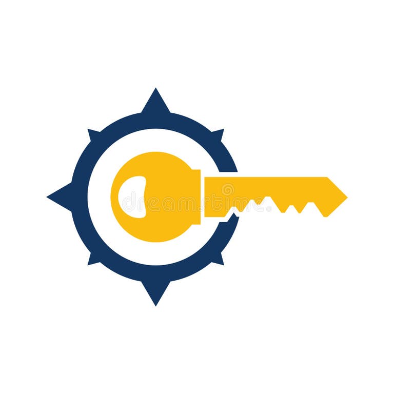Key Compass Logo Icon Design Stock Vector - Illustration of idea, logo ...