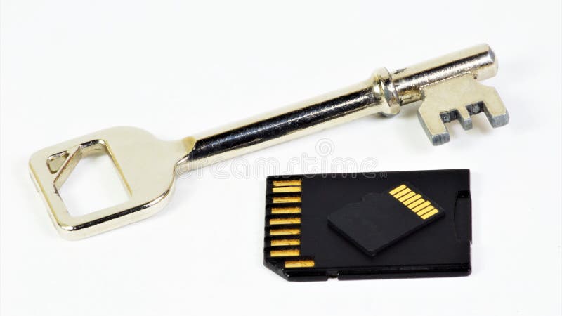 Key and Computer Memory Cards. Stock Photo - Image of internet ...