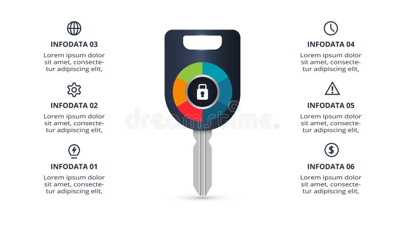 Key Concept for Infographic with 6 Steps, Options, Parts or Processes ...