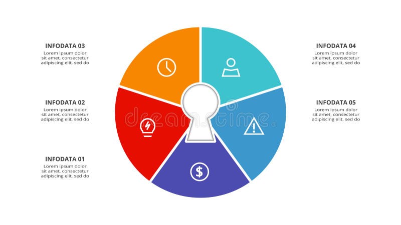 Key Concept for Infographic with 5 Steps, Options, Parts or Processes ...