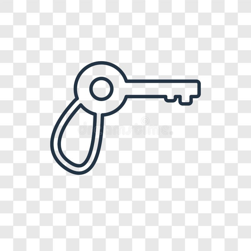 Key Concept Vector Linear Icon Isolated on Transparent Background, Key ...