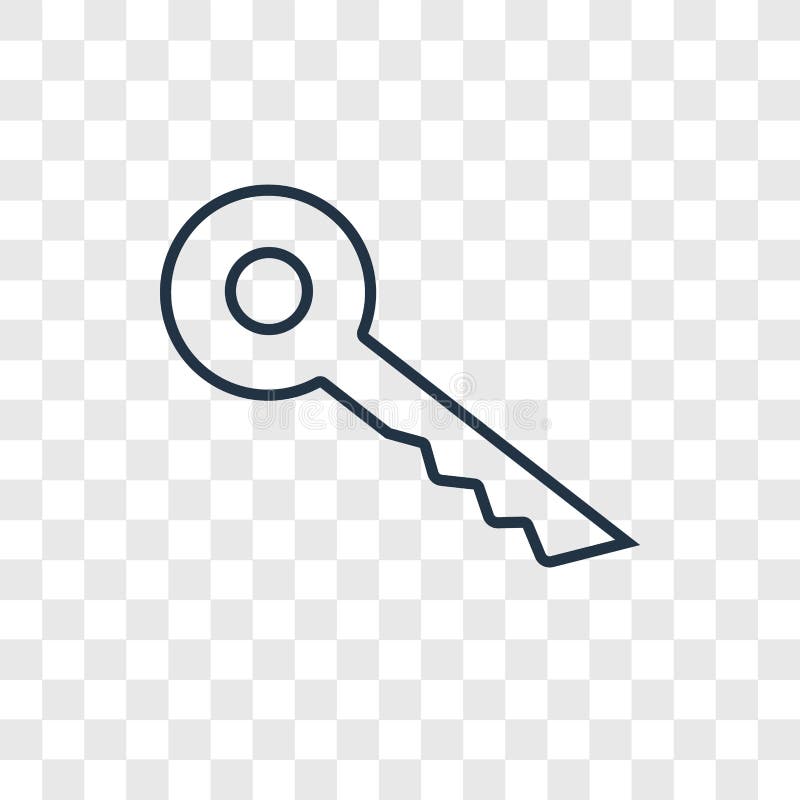 Key Concept Vector Linear Icon Isolated on Transparent Background, Key ...