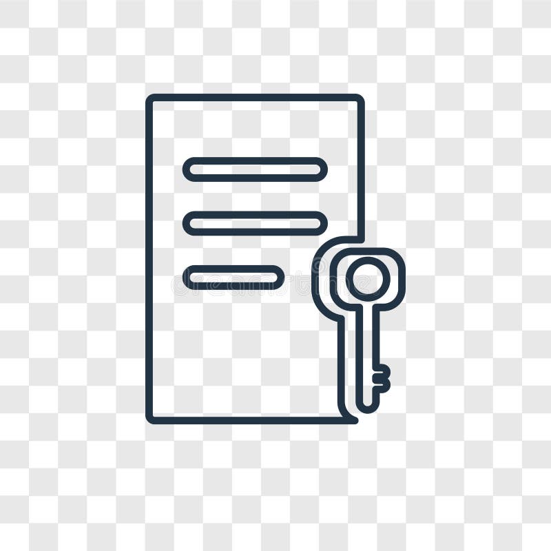 Key Concept Vector Linear Icon Isolated on Transparent Background, Key ...