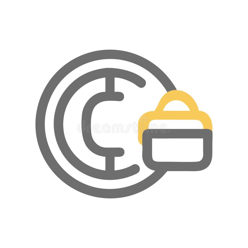 Key Credit Union Icon stock vector. Illustration of currency - 352798137