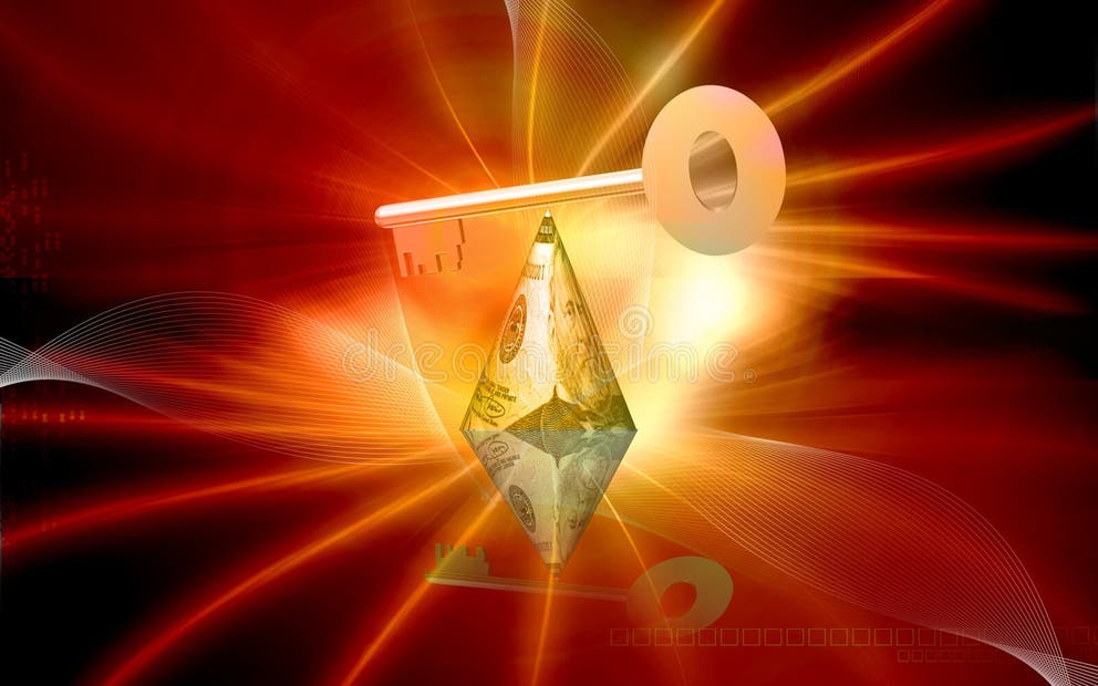 Key and cube stock illustration. Illustration of behaviour - 7674281