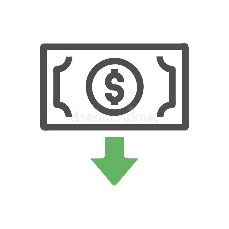 Key Currency Depreciation Icon Stock Vector - Illustration of ...