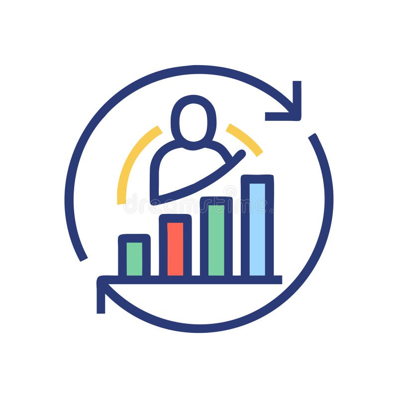 Key Customer Retention Analysis Icon Stock Vector - Illustration of ...