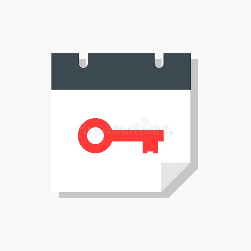 Key dates icon stock vector. Illustration of deadline - 136801872