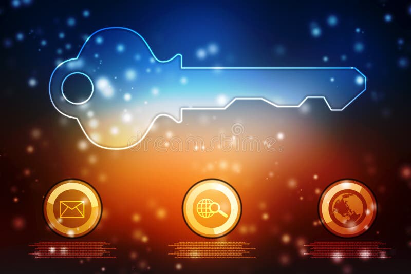 Key in Digital Background, Security Concept Background Stock ...