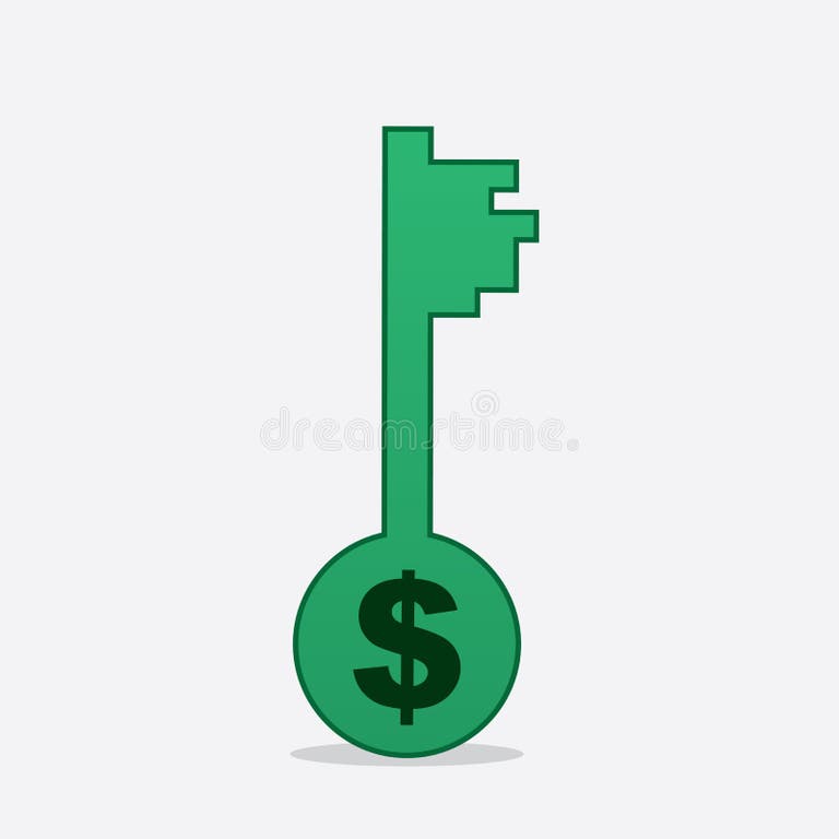 Key Dollar Sign stock vector. Illustration of rich, currency - 41425528