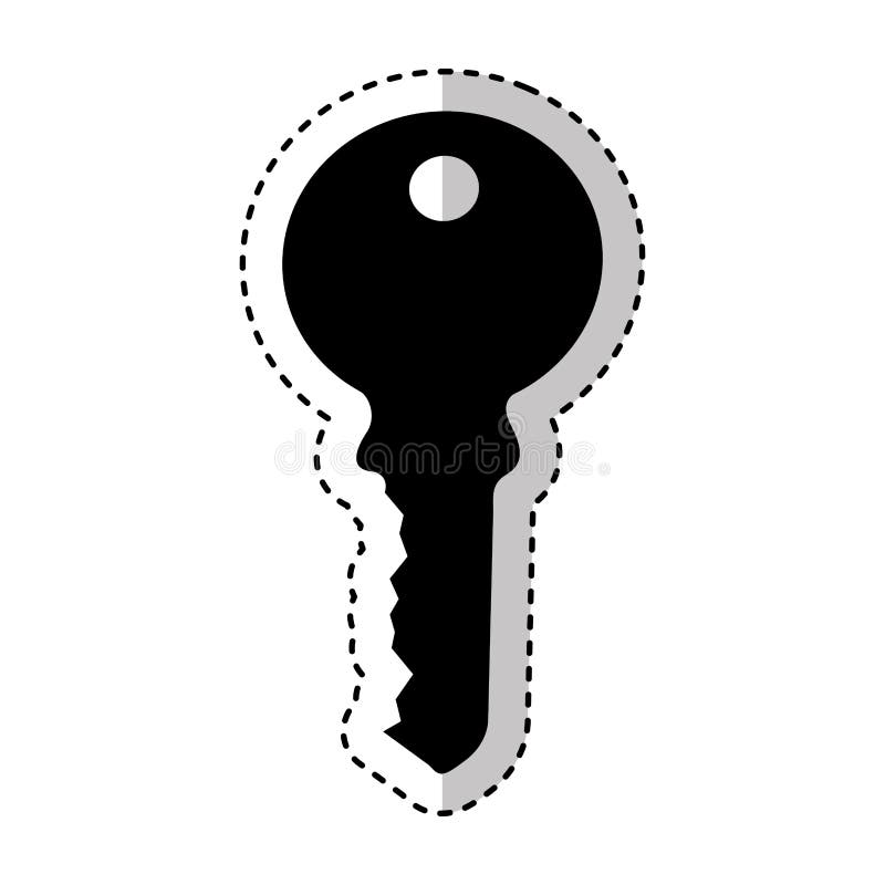 Key door isolated icon stock vector. Illustration of isolated - 90885332