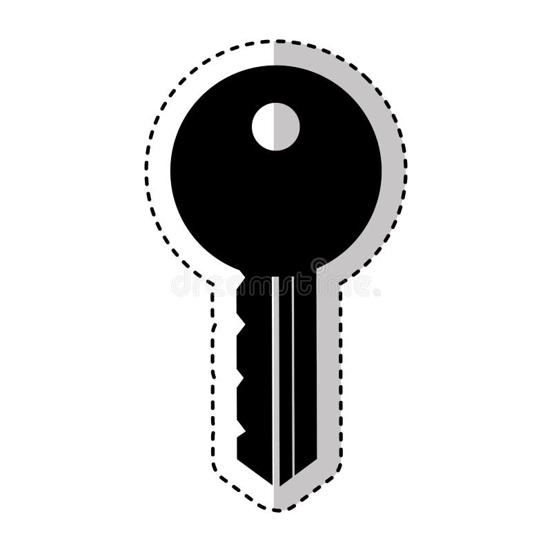 Key door isolated icon stock vector. Illustration of open - 90885821