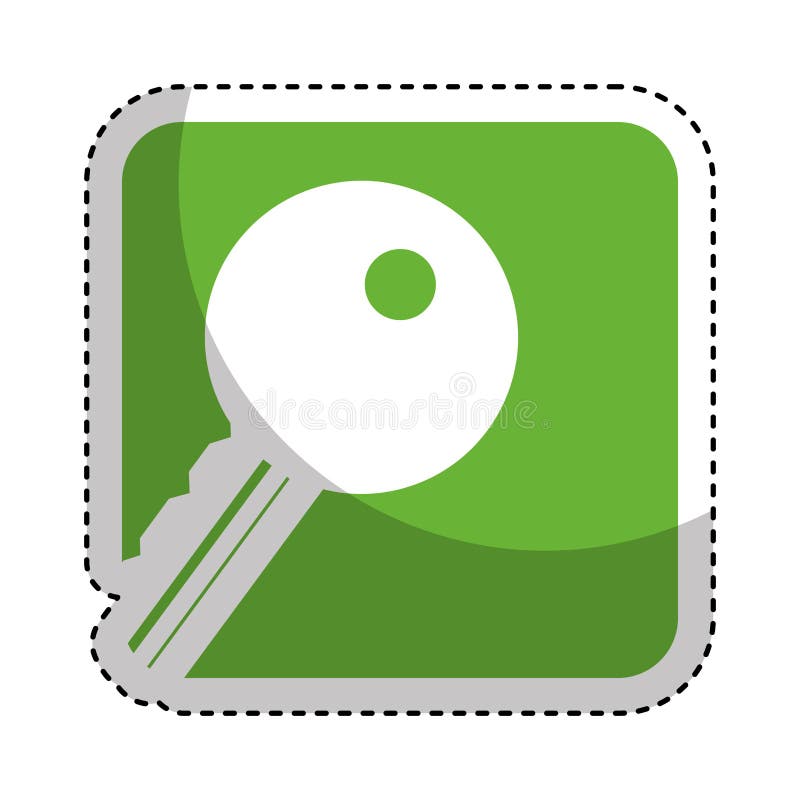 Key door isolated icon stock vector. Illustration of isolated - 90885866