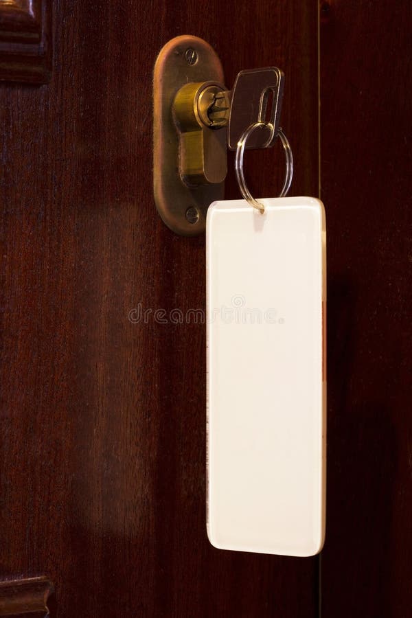 Key in door lock stock photo. Image of interior, detail - 6965168