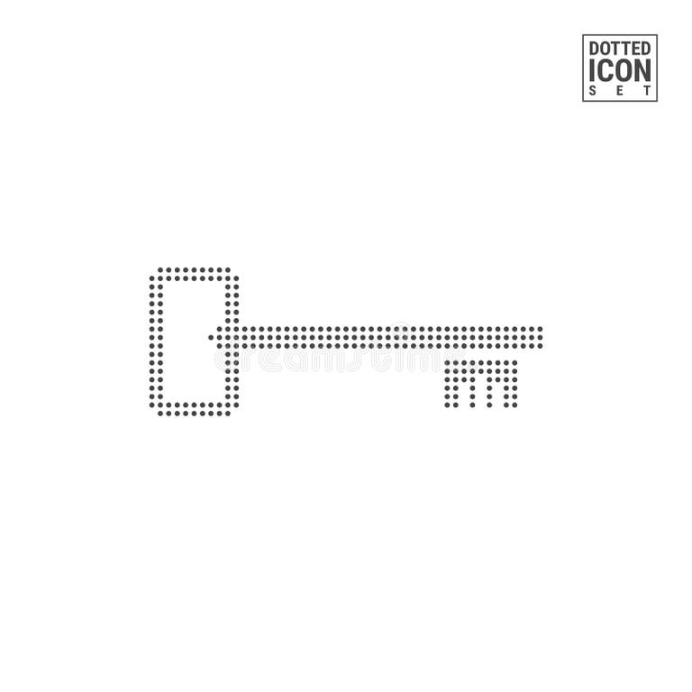 Key Dot Pattern Icon. Access, Password Dotted Icon Isolated on White ...