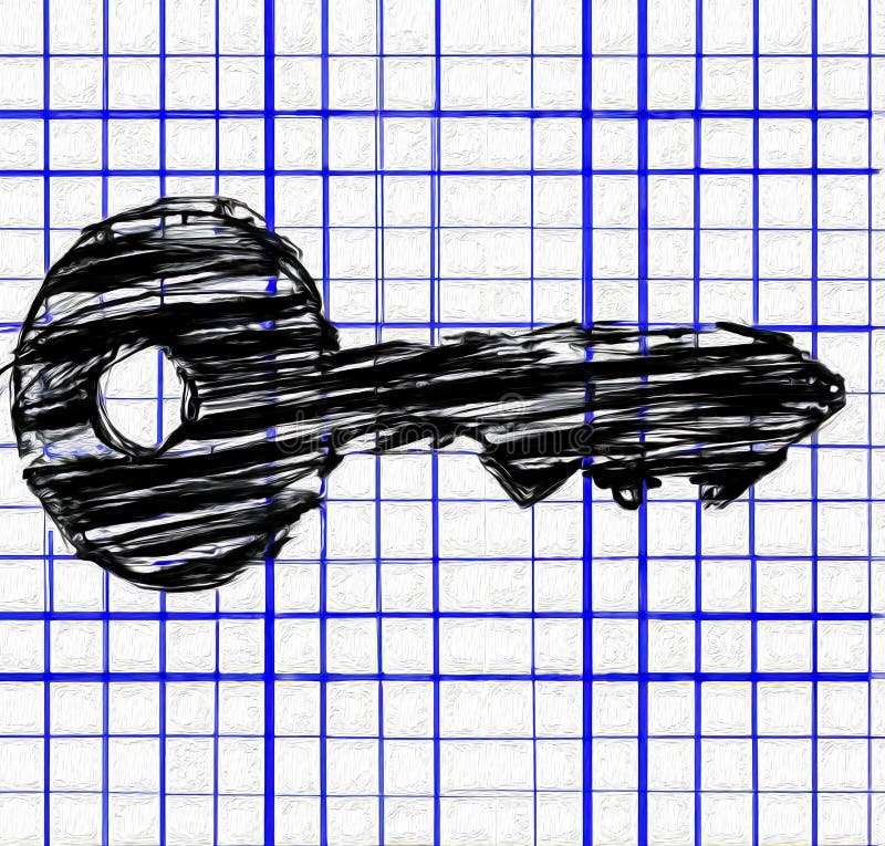 Key drawing icon concept stock illustration. Illustration of sketch ...