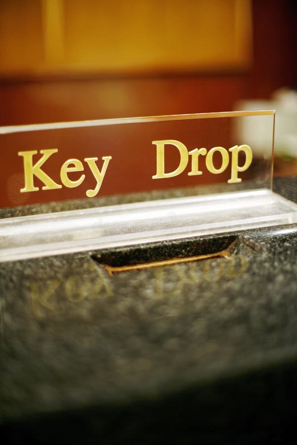 Key Drop at the Reception Counter. Conceptual Image Shot Stock Photo ...