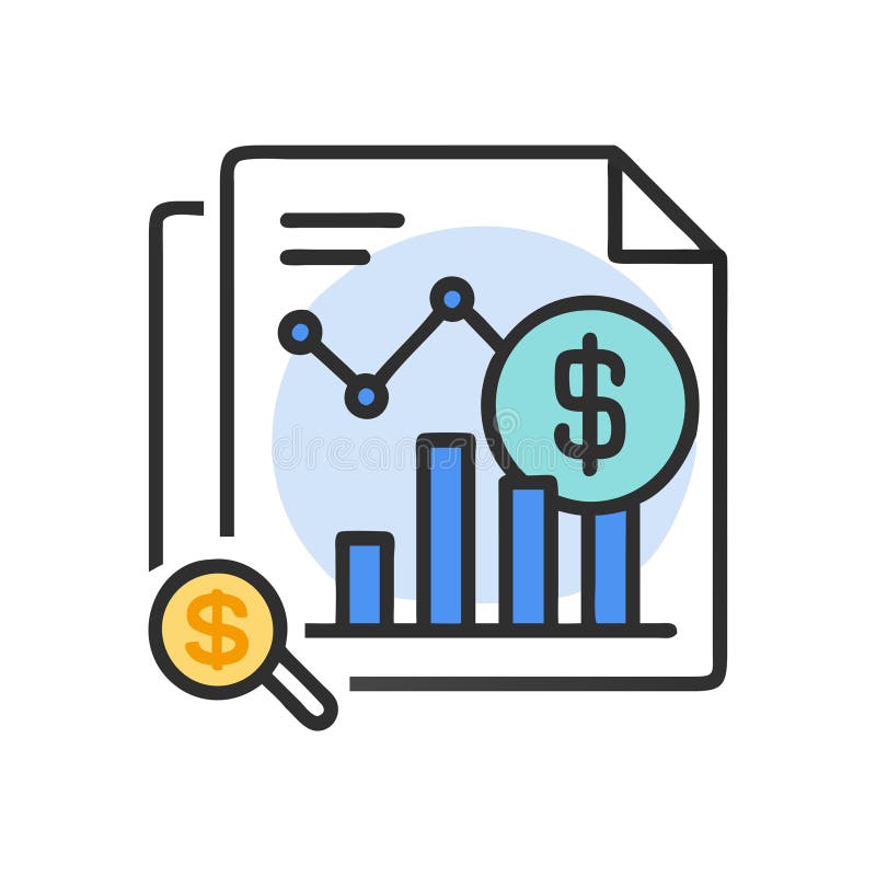 Key Economic Analysis Icon stock vector. Illustration of icon - 352798576