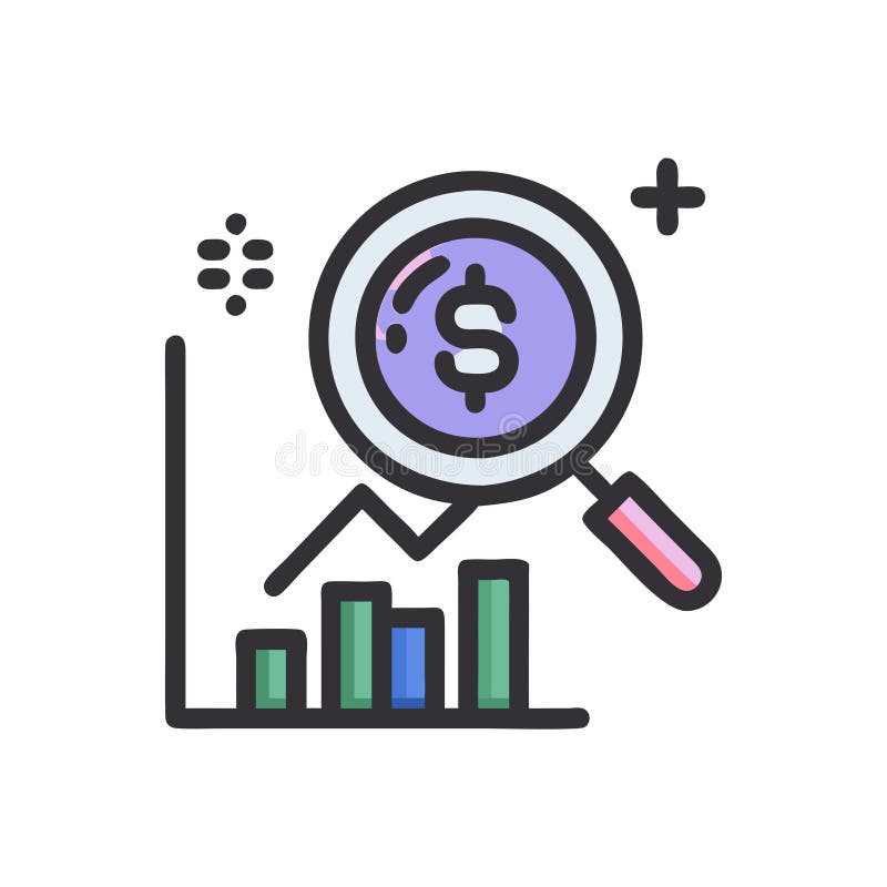 Key Economic Impact Analysis Icon Stock Vector - Illustration of ...