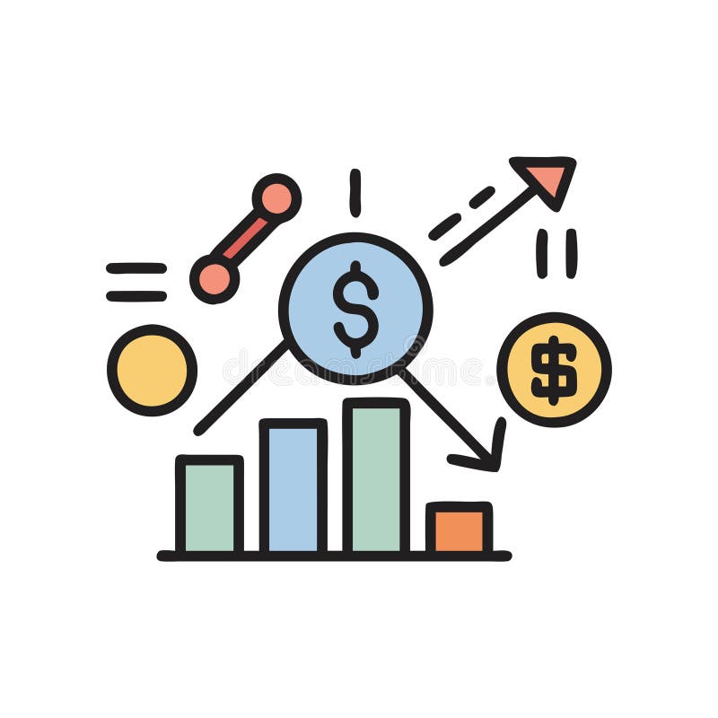 Key Economic Impact Icon stock vector. Illustration of concept - 352798723