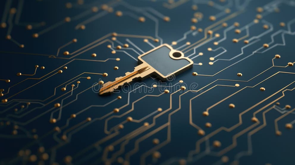 Key with an Electronic Chip for Access Control, Advanced Security ...