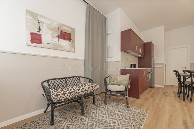 Key Elements in a Contemporary Living Room Stock Photo - Image of space ...