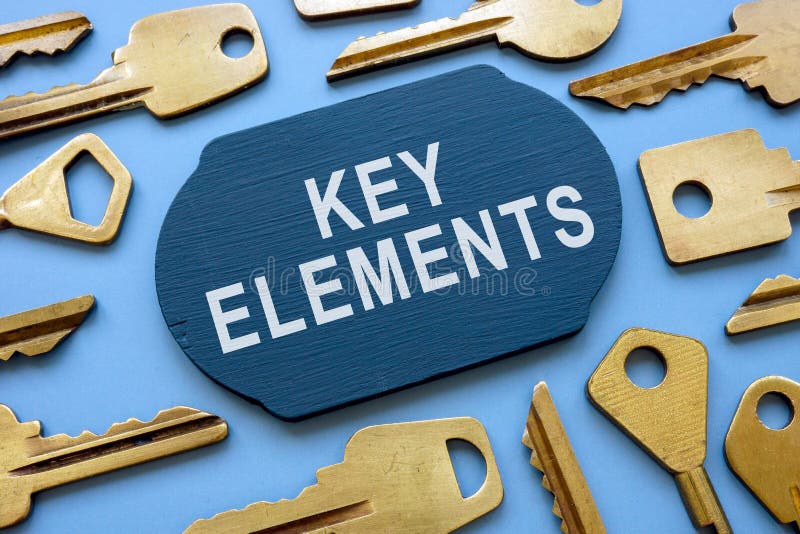 Key Elements Phrase on the Dark Plate. Stock Image - Image of challenge ...