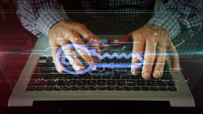 Key Encryption Symbol Abstract 3d Illustration Stock Illustration ...