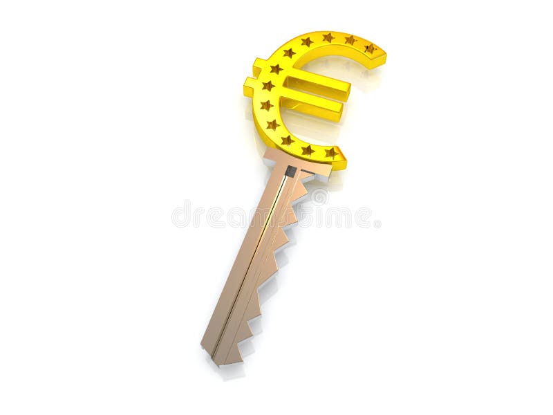 Key and euro stock illustration. Illustration of concept - 30436453