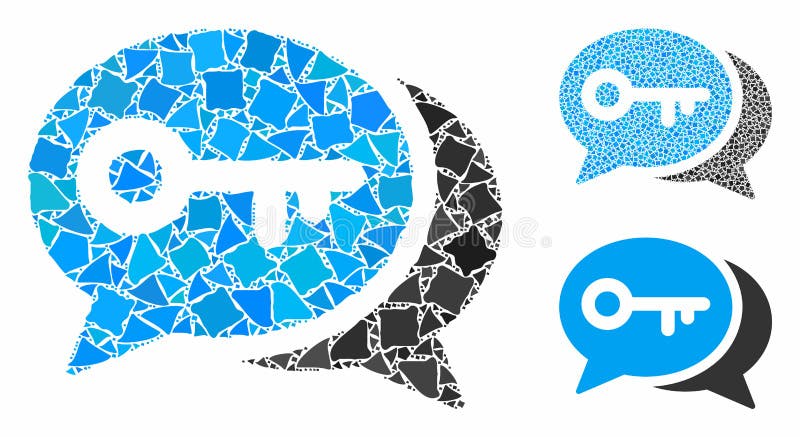 Key Exchange Composition Icon of Trembly Elements Stock Illustration ...