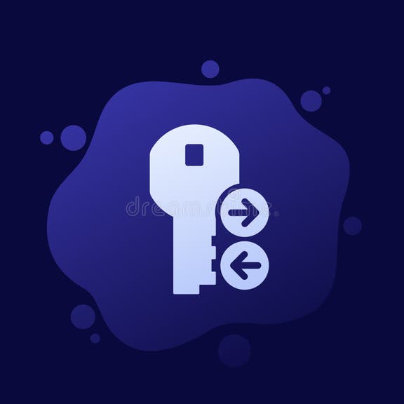 Key Exchange Icon for Apps and Web Stock Vector - Illustration of ...