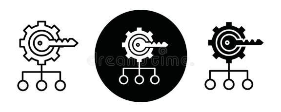 Key Factor Outline Icon Collection or Set. Key Factor Thin Vector Line ...