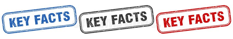 Key Facts Square Isolated Sign Set. Key Facts Stamp Stock Vector ...