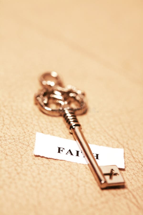 Key for faith stock image. Image of render, opener, latchkey - 7874225