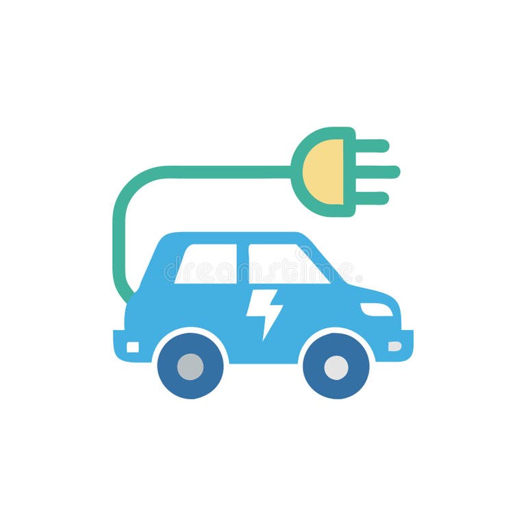 Key Features of Electric Vehicles Stock Photo - Illustration of outline ...