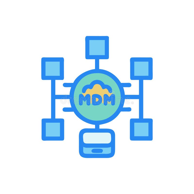 Key Features of MDM Solutions Stock Illustration - Illustration of ...