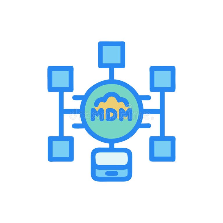 Key Features of MDM Solutions Stock Illustration - Illustration of ...