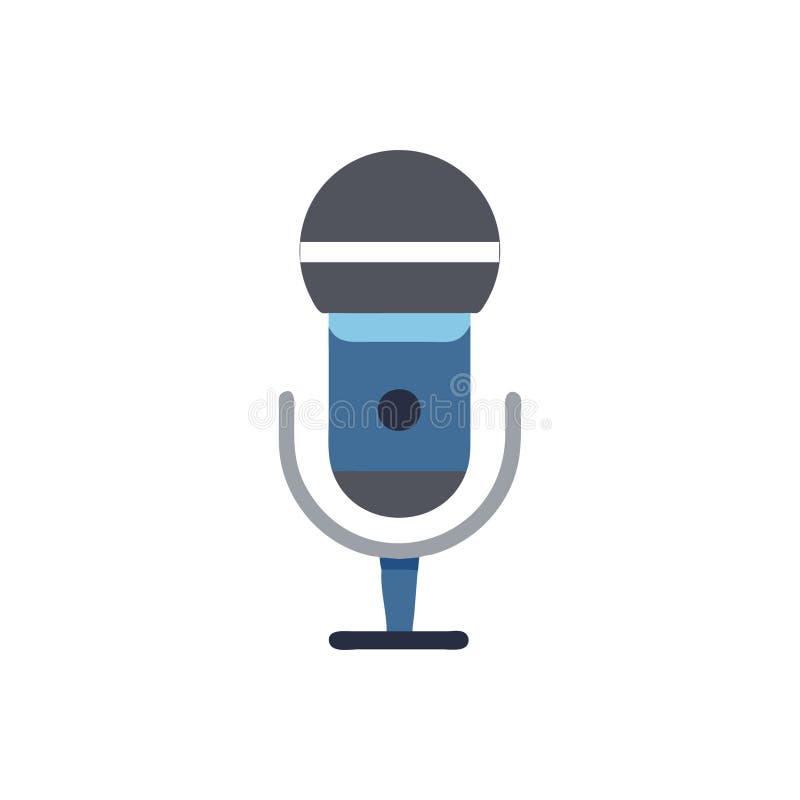 Stylish Microphone Icon for Presentations Stock Illustration ...