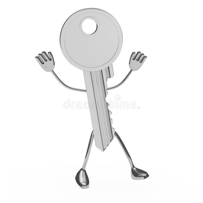 Stick figure with a key stock vector. Illustration of lock - 57347917