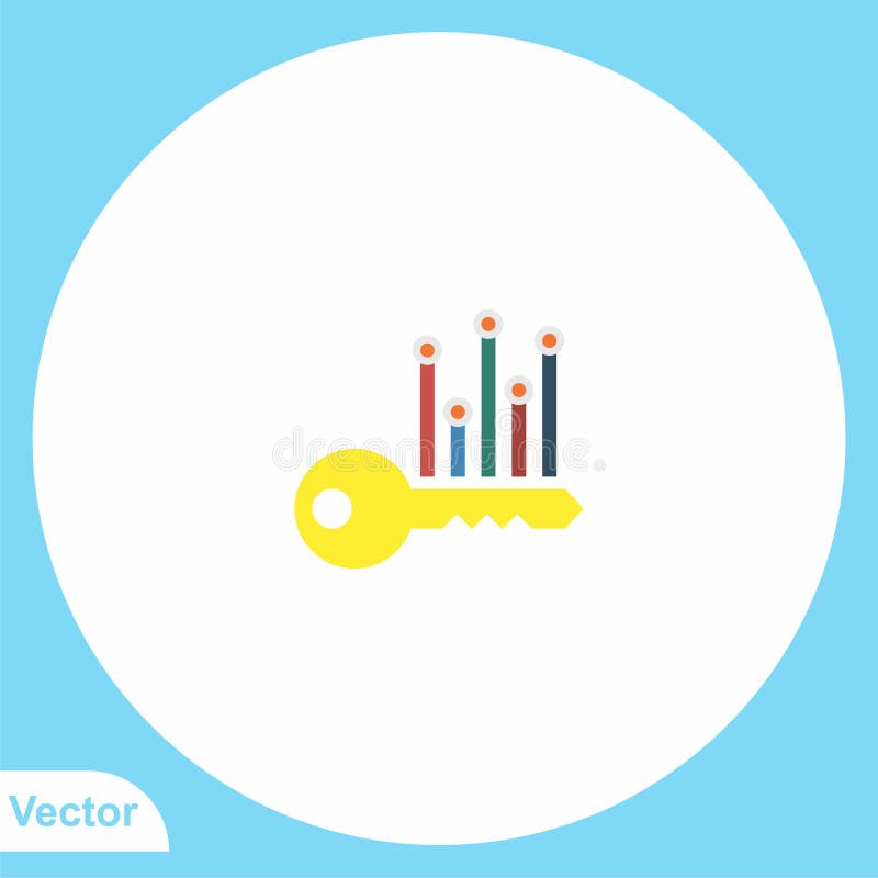 Key Flat Vector Icon Sign Symbol Stock Vector - Illustration of design ...