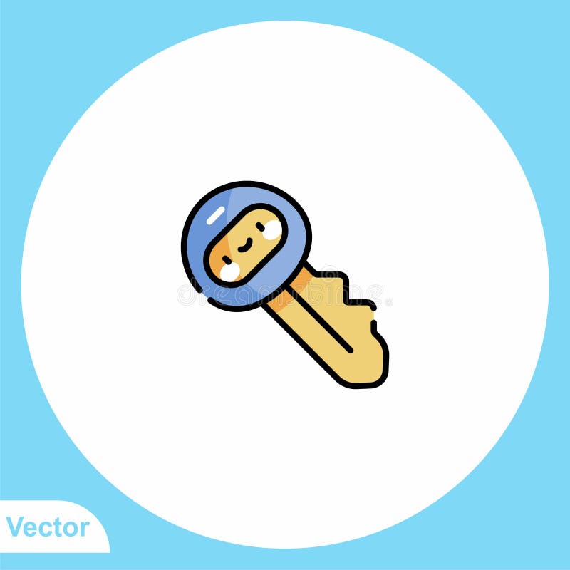 Key Flat Vector Icon Sign Symbol Stock Vector - Illustration of element ...
