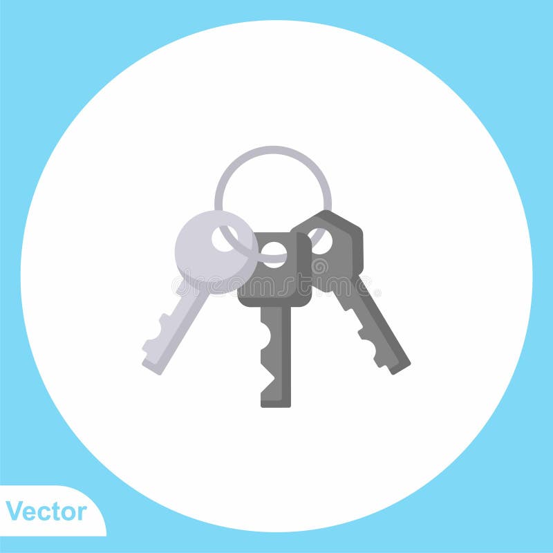 Key Flat Vector Icon Sign Symbol Stock Vector - Illustration of object ...