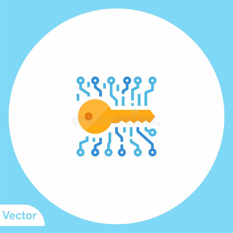 Key Flat Vector Icon Sign Symbol Stock Illustration - Illustration of ...